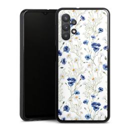 DeinDesign Galaxy A32 5G Handy Silikon H&uuml;lle Case schwarz Handyh&uuml;lle Muster Flowers Flower