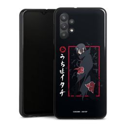DeinDesign Galaxy A32 5G Handy Silikon H&uuml;lle Case schwarz Handyh&uuml;lle Itachi Uchiha Official Licensed Product Naruto Shippuden