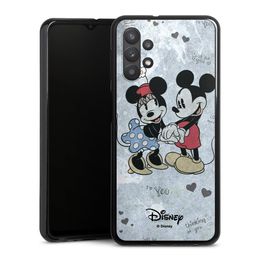 DeinDesign Galaxy A32 5G Handy Silikon H&uuml;lle Case schwarz Handyh&uuml;lle Vintage Disney