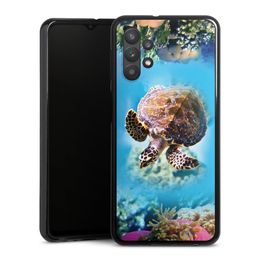 DeinDesign Galaxy A32 5G Handy Silikon H&uuml;lle Case schwarz Handyh&uuml;lle Animals Ocean Turtle