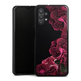 DeinDesign Galaxy A32 5G Handy Silikon H&uuml;lle Case schwarz Handyh&uuml;lle Rose Vintage Pink