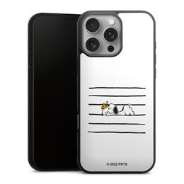DeinDesign iPhone 16 Pro Max Handy Gallery Case Handyh&uuml;lle 9H Geh&auml;rtetes Glas R&uuml;ckseite H&uuml;lle Snoopy Dog Peanuts Gallery Case
