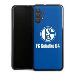 DeinDesign Galaxy A32 5G Handy Silikon H&uuml;lle Case schwarz Handyh&uuml;lle Official Licensed Product Logo Fc Schalke 04