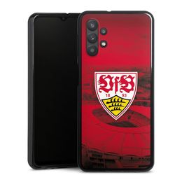 DeinDesign Galaxy A32 5G Handy Silikon H&uuml;lle Case schwarz Handyh&uuml;lle Vfb Stuttgart Official Licensed Product Stadium