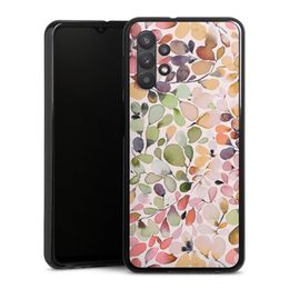 DeinDesign Galaxy A32 5G Handy Silikon H&uuml;lle Case schwarz Handyh&uuml;lle Muster Eukalyptus Pattern