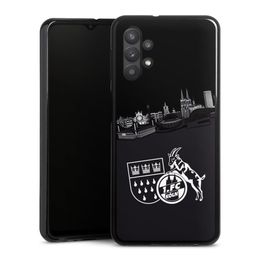 DeinDesign Galaxy A32 5G Handy Silikon H&uuml;lle Case schwarz Handyh&uuml;lle Skyline Official Licensed Product 1. Fc K&ouml;ln