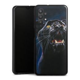 DeinDesign Galaxy A32 5G Handy Silikon H&uuml;lle Case schwarz Handyh&uuml;lle Panther Jungle Animals