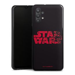 DeinDesign Galaxy A32 5G Handy Silikon H&uuml;lle Case schwarz Handyh&uuml;lle Star Wars Logo Merchandise