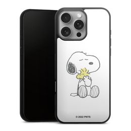DeinDesign iPhone 16 Pro Max Handy Gallery Case Handyh&uuml;lle 9H Geh&auml;rtetes Glas R&uuml;ckseite H&uuml;lle Snoopy Love Peanuts Gallery Case