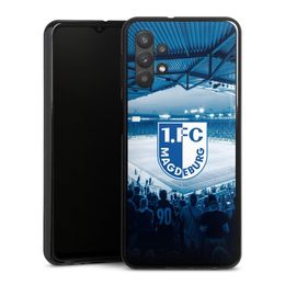 DeinDesign Galaxy A32 5G Handy Silikon H&uuml;lle Case schwarz Handyh&uuml;lle 1. Fcm Stadium 1. Fc Magdeburg