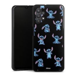 DeinDesign Galaxy A32 5G Handy Silikon H&uuml;lle Case schwarz Handyh&uuml;lle Official Licensed Product Lilo & Stitch Disney