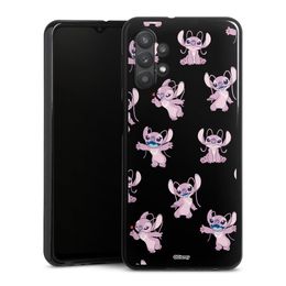 DeinDesign Galaxy A32 5G Handy Silikon H&uuml;lle Case schwarz Handyh&uuml;lle Lilo & Stitch Angel Disney
