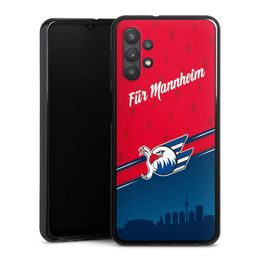 DeinDesign Galaxy A32 5G Handy Silikon H&uuml;lle Case schwarz Handyh&uuml;lle Adler Mannheim Sports Logo