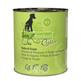 Dogz finefood No. 04 Huhn & Fasan Hunde-Nassfutter ohne Zuckerzusatz 6x800g