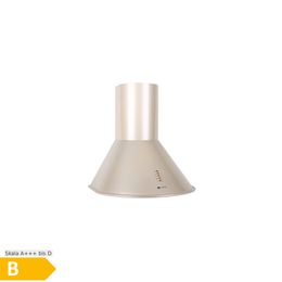 Klarstein Lumio Primo Retro-Dunstabzugshaube 60cm 352 m&sup3;/h LED-Leuchten Champagner