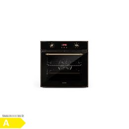 Klarstein Elizabeth Einbaubackofen Retro 2200 Watt 70l Messingoptik Display