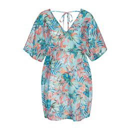 Venice Beach Kleid Damen Gr&ouml;&szlig;e 40 hellblau / gr&uuml;n / orange / schwarz