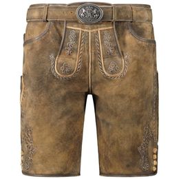 Herren Gro&szlig;e Gr&ouml;&szlig;en | Pfundskerl Kurze Lederhose aus Ziegenvelours Farbe dunkelbraun Gr&ouml;&szlig;e: 31