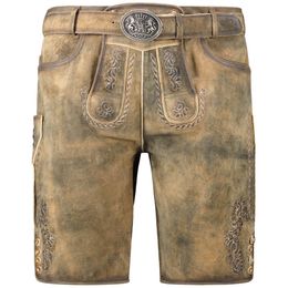 Herren Gro&szlig;e Gr&ouml;&szlig;en | Pfundskerl Kurze Lederhose aus Ziegenvelours Farbe braun Gr&ouml;&szlig;e: 66