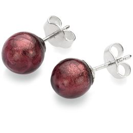 Menard M&eacute;nard Ohrstecker Muranoglas, Weinrot