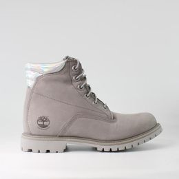 Timberland Waterville Grau Nubukleder Damen Schn&uuml;rstiefel A2ADF