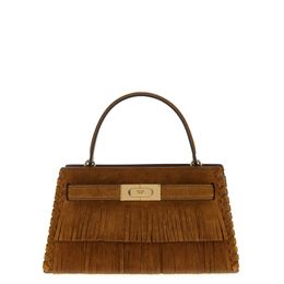 Tory Burch Braune Rindsleder-Handtasche