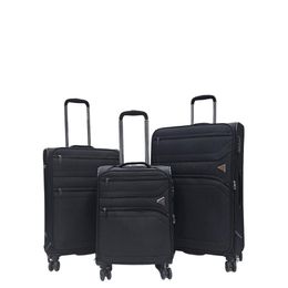 Leichte schwarze Reisegep&auml;ckkoffer mit 8 R&auml;dern
