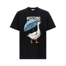 Moschino Schwarzes Baumwoll-T-Shirt