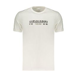 Calvin Klein Wei&szlig;es Baumwoll-T-Shirt f&uuml;r Herren