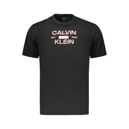 Calvin Klein Schwarzes Baumwoll T-Shirt f&uuml;r Herren