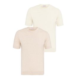 T-Shirt Basic-Strick-T-Shirt, 2Er-Pack