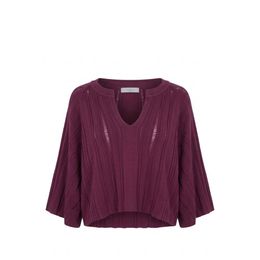 Malo Lila Baumwollpullover f&uuml;r Damen