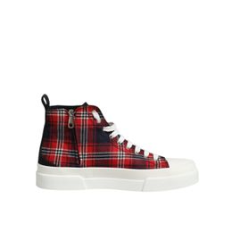 Dolce & Gabbana Dolce & Gabbana Mehrfarbige Baumwoll-Hochschaft-Sneaker f&uuml;r Herren