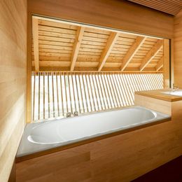 Bette Comodo Rechteck-Badewanne, Einbau, mit seitlichem &Uuml;berlauf, 1621-0002GR,PLUS,