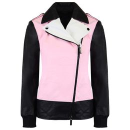 Armani Exchange Leder Womens Black/Pink Jacke