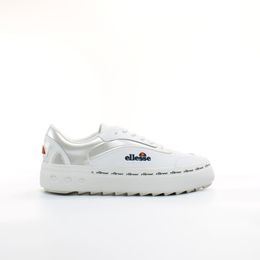 Ellesse Alzina AF Wei&szlig;es Leder Damen Lace Up Trainer 6-10435