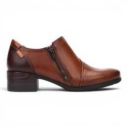 Pikolinos Damen braune Lederschuhe mit niedrigem Absatz &ndash; Malaga