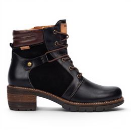 Pikolinos Schwarze Lederstiefel mit Rei&szlig;verschluss und Schn&uuml;rsenkel &ndash; San Sebastia
