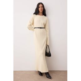 Langes, gerades Maxikleid f&uuml;r Damen, A-Linie, l&auml;ssig/alltagstauglich, mit Hijab-Absatz