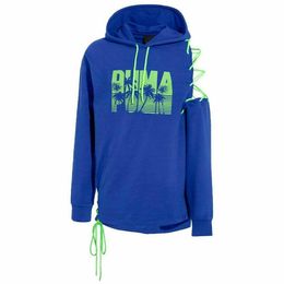Puma x Rihanna Fenty Long Sleeve Blue Womens Side Hoodie 577351 01