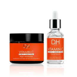 Dr H Anti-Aging Vitamin C Gesichtsserum 30 ml + Vitamin C Anti-Aging Nachtcreme 60 ml