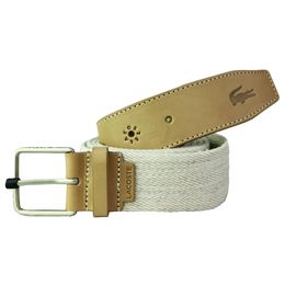 Lacoste Gewebter Damenbrauner Naturg&uuml;rtel