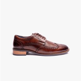 Hush Puppies Dustin Herren Brogue Schuhe Schokolade