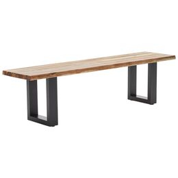 Mid.you Sitzbank, Akazie, Holz, Metall, Akazie, vollmassiv, 3-Sitzer, 180x45x40 cm, Fsc, Esszimmer, B&auml;nke, Sitzb&auml;nke