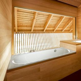 Bette Comodo Rechteck-Badewanne, Einbau, mit seitlichem &Uuml;berlauf, 1643-000,