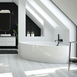 Hoesch iSENSI Eck-Badewanne, mit Sch&uuml;rze, 3827.010,
