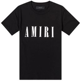 Schwarzes T-Shirt mit gro&szlig;em Markenlogo von Amiri
