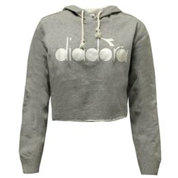 Diadora Cropped Womens Grey Hoodie