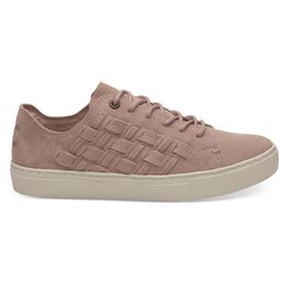 Toms Shoes Toms Lenox Bloom Basketweave Pink Leder Womens Schn&uuml;rungstrainer 10011818