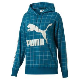 Puma Logo Damen Teal Hoodie